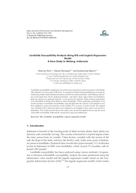 pdf landslide susceptibility analysis using gis and