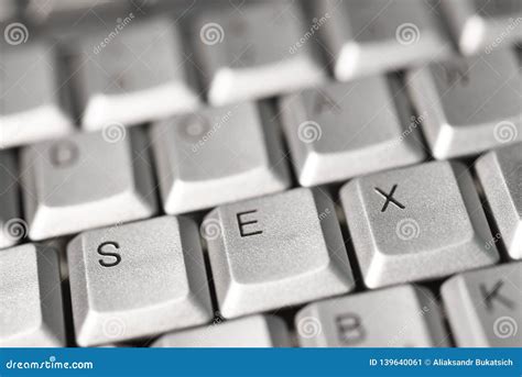 The Word Sex From The Letters On The Keyboard Buttons Stock Image