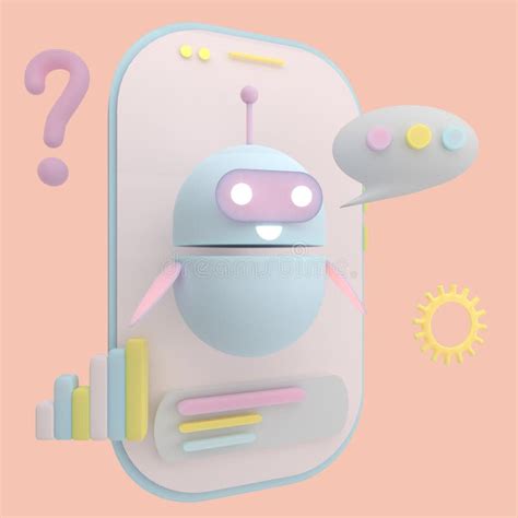 Robot Chatbot Icon 3d Cute Ai Bot Helper Mascot Character Cartoon