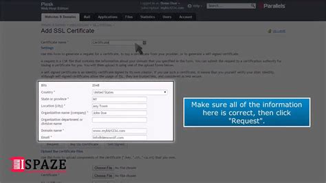how to install ssl certificates in plesk ispaze youtube
