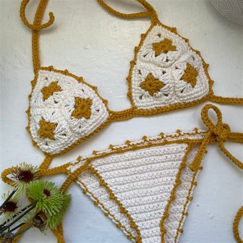 70s Crochet Bikini Etsy