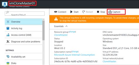 capture an image of an azure windows vm microsoft docs