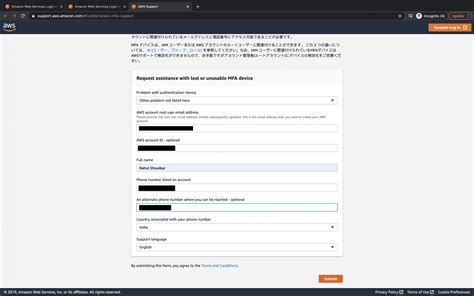 how to recover aws account access if the mfa device is lost