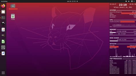 Menampilkan System Monitoring Conky Di Ubuntu 2004