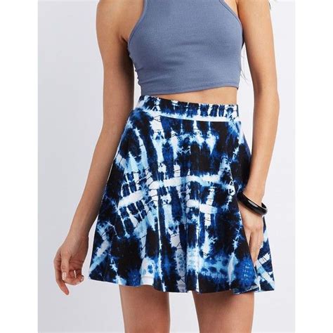 Charlotte Russe Tie Dye Skater Skirt Tie Dye Blue Skater Skirt Skirts