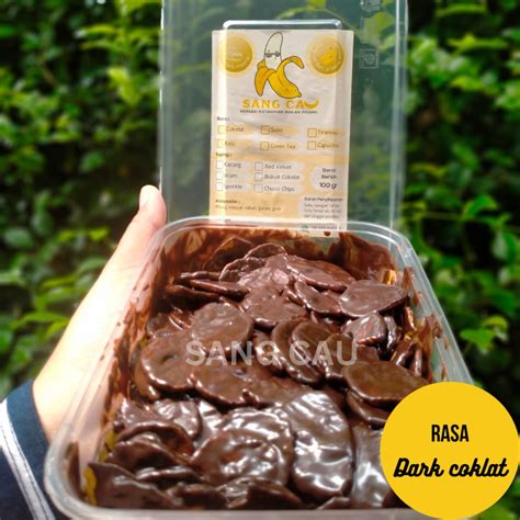 Jual Kripik Pisang Coklat Lumer Rasa Dark Chocolate Bogor Termurah