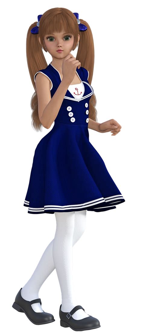 Cartoon Girl 3d Model Telegraph
