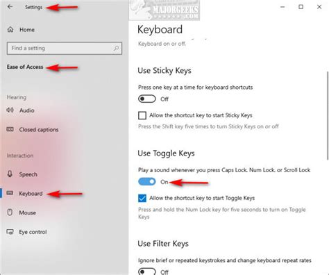 2228 how to turn toggle key sounds on or off in windows 10 1