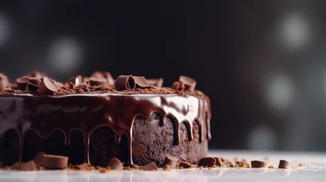 Pastel De Chocolate Casero Con Espacio De Copia Foto Premium