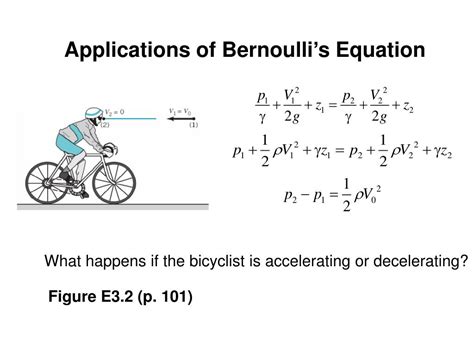 Ppt Applications Of Bernoullis Equation Powerpoint Presentation