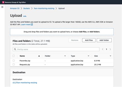 aws lambda関数を使用したfsx for ontap の監視と自動サイズ変更