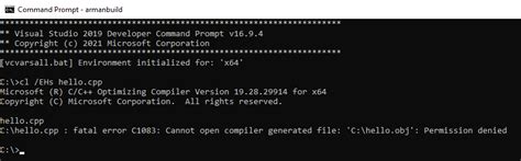 fatal error c1034 iostream no include path set armantutorial
