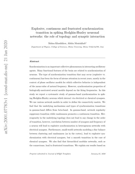 pdf explosive continuous and frustrated synchronization transition