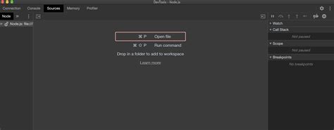 how to debug node js with the built in debugger and chrome devtools
