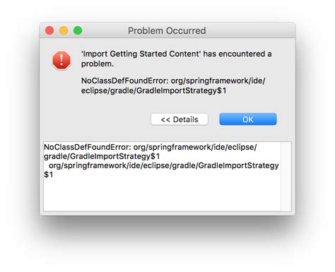 java spring tool suite error importing spring getting