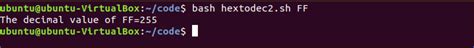 convert hexadecimal to decimal in bash linux hint