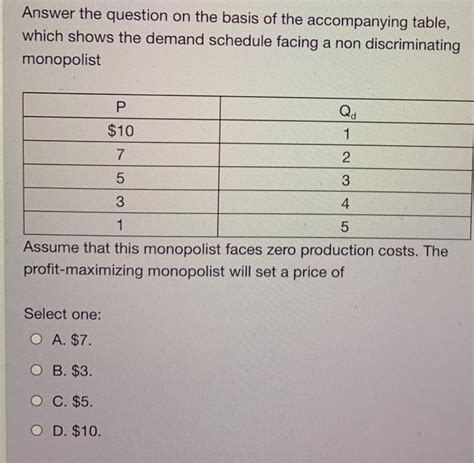 Solved Answer The Question On The Basis Of The Accompanying