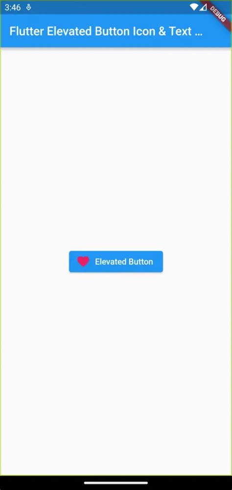 how to create elevated button with icon and text in flutter coding