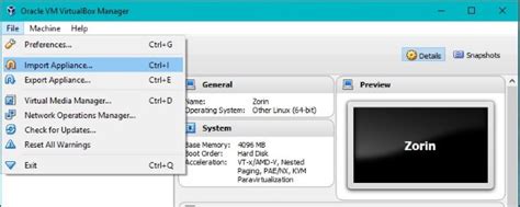 how to use ova files with virtualbox