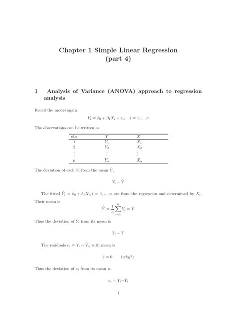 简单线性回归分析simple linear regression pdf errors and residuals