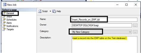 microsoft business intelligence creating new job in sql
