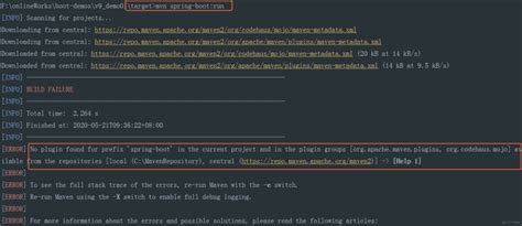 no plugin found for prefix spring boot in the current project and in