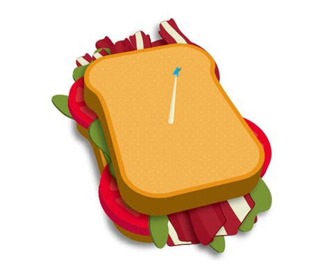 make a delicious sandwich with easy 3d illustration techniques