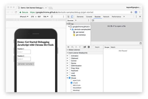 learn how to debug javascript with chrome devtools codeburst