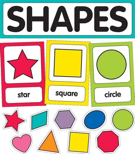 Just Teach Shape Cards Mini Bulletin Board Set Product Image Teaching