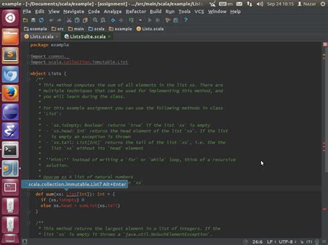 java at scala project compiler error cannot resolve symbol list