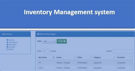 online inventory management system in php with source code