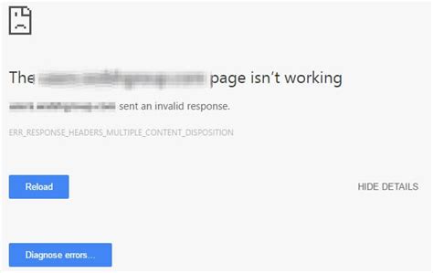 how to fix err response headers multiple content disposition error in