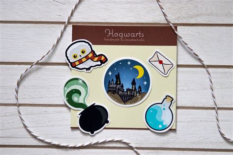 Harry Potter Sticker Pack Hogwarts Witchcraft Hedwig Fan Art Harry