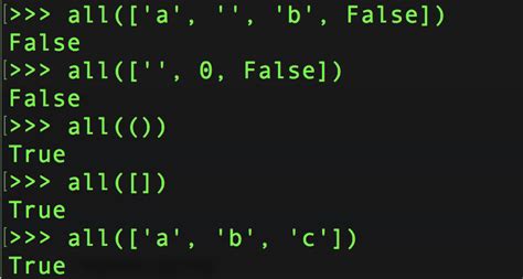 python函数 any 和all 的用法