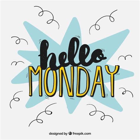 Free Vector Hello Monday Background