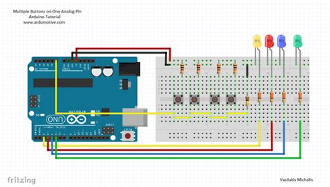 multiple buttons on 1 analog pin with arduino uno ardumotive arduino