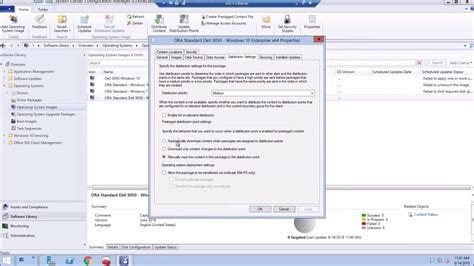 how to configure windows 10 image for sccm task sequence deployment