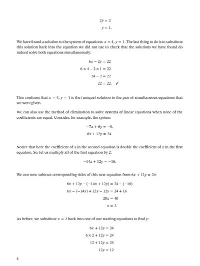 Lesson Systems Of Linear Equations Nagwa