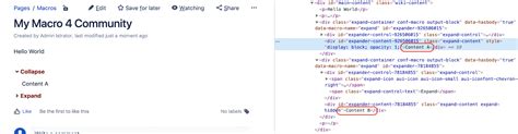 solved include page macro with html