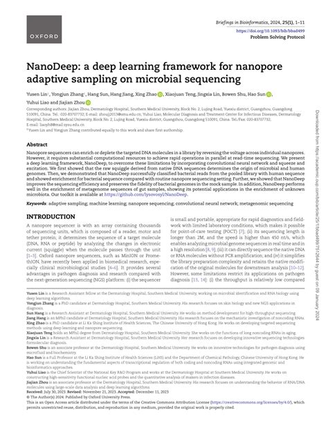 Pdf Nanodeep A Deep Learning Framework For Nanopore Adaptive