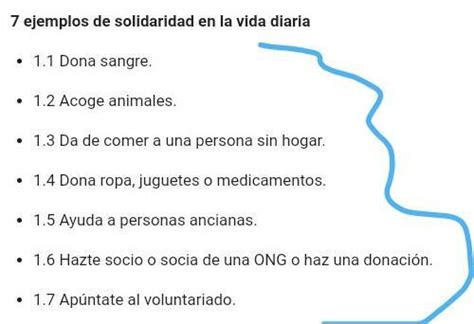 Menciona 5 Ejemplos De Solidaridad Efectiva Brainly Lat