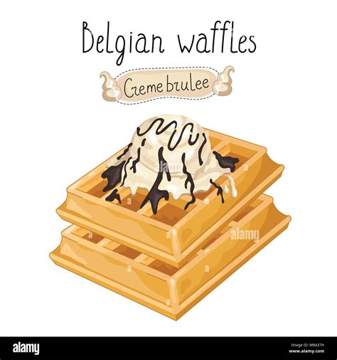 Belgian Waffle Stock Vector Images Alamy