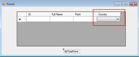 datagridview combobox datagridviewcomboboxcolumn สร้าง