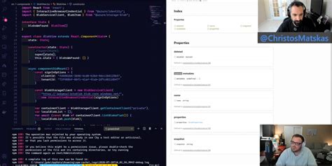 connecting to azure blob storage from react using azure identity dev
