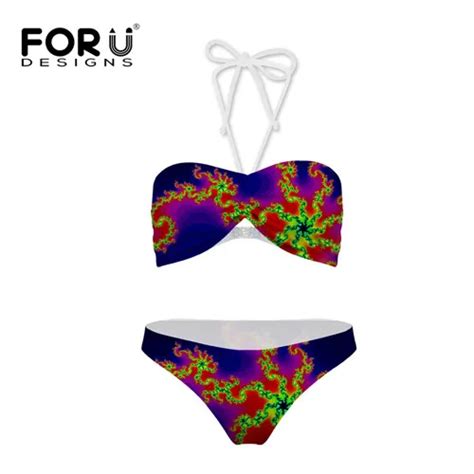 Forudesigns Stylish Bikini Sets For Girls Floral National Style