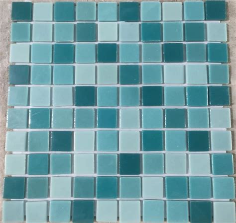 Blue Glass Mosaic Tiles For Swimming Pool Tiling Thickness 0 5 Mm At
