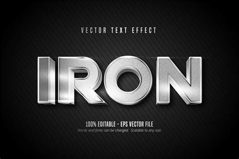 Silver Color Metallic Style Text Effect Graphic By Mustafa Beksen