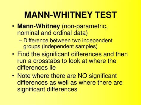 Ppt Mann Whitney Test Powerpoint Presentation Free Download Id 1469057