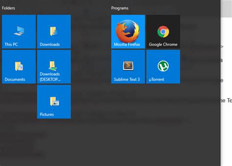 windows 10 default start menu add documents link default layout