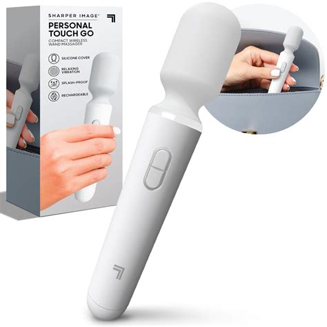 Sharper Image Personal Touch Go Compact Wand Massager With Multiple